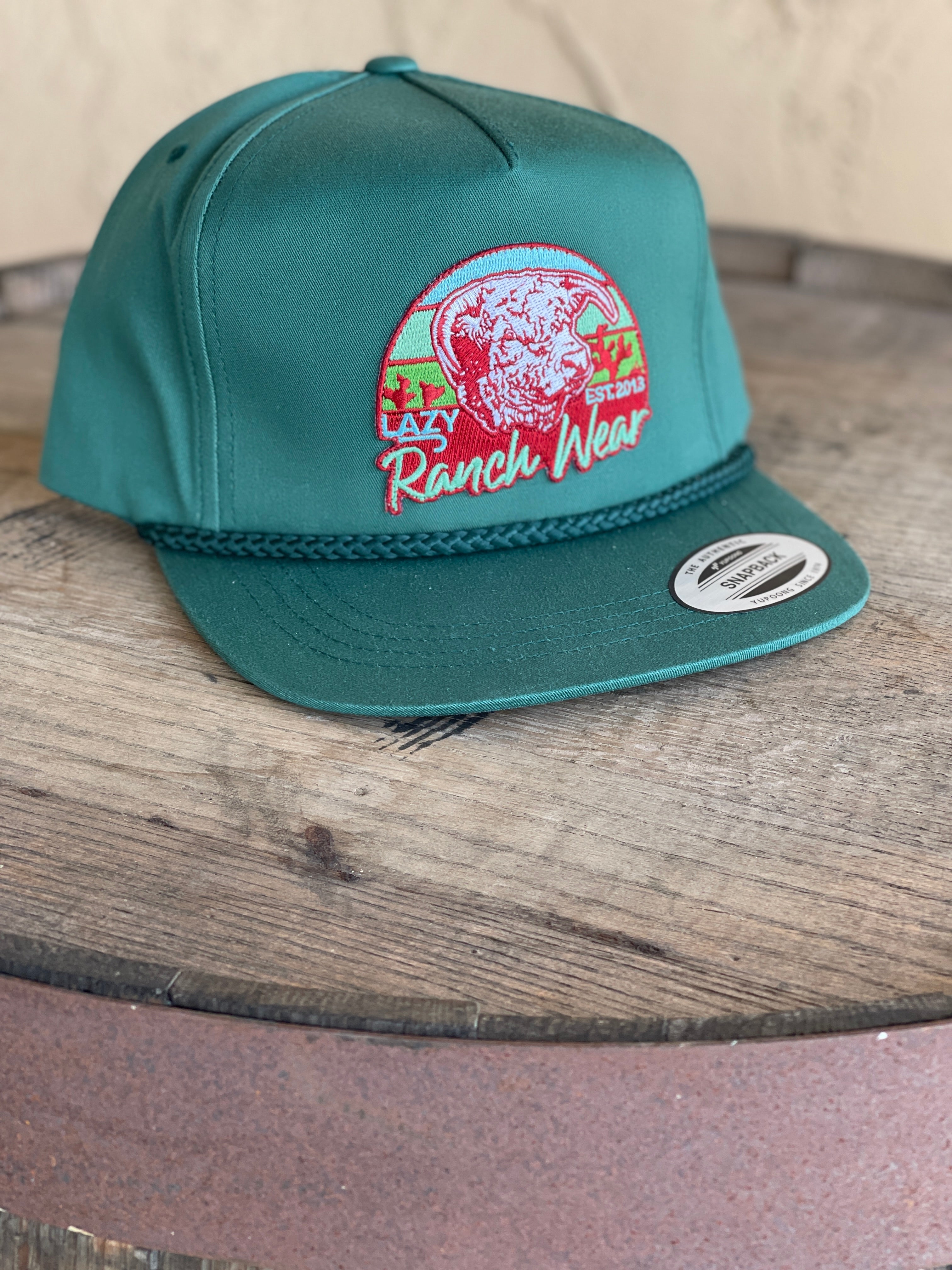 Lazy J Ranch Wear Green & Green 4" Prickly Pear Cap – Lazy J Ranch Wear ...